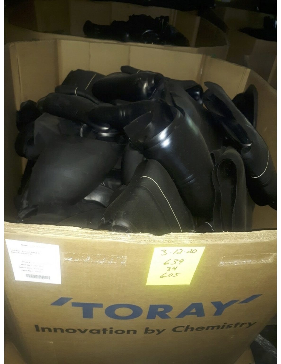 Tire tread compound off grade. Unvulcanized, uncured tread rubber.