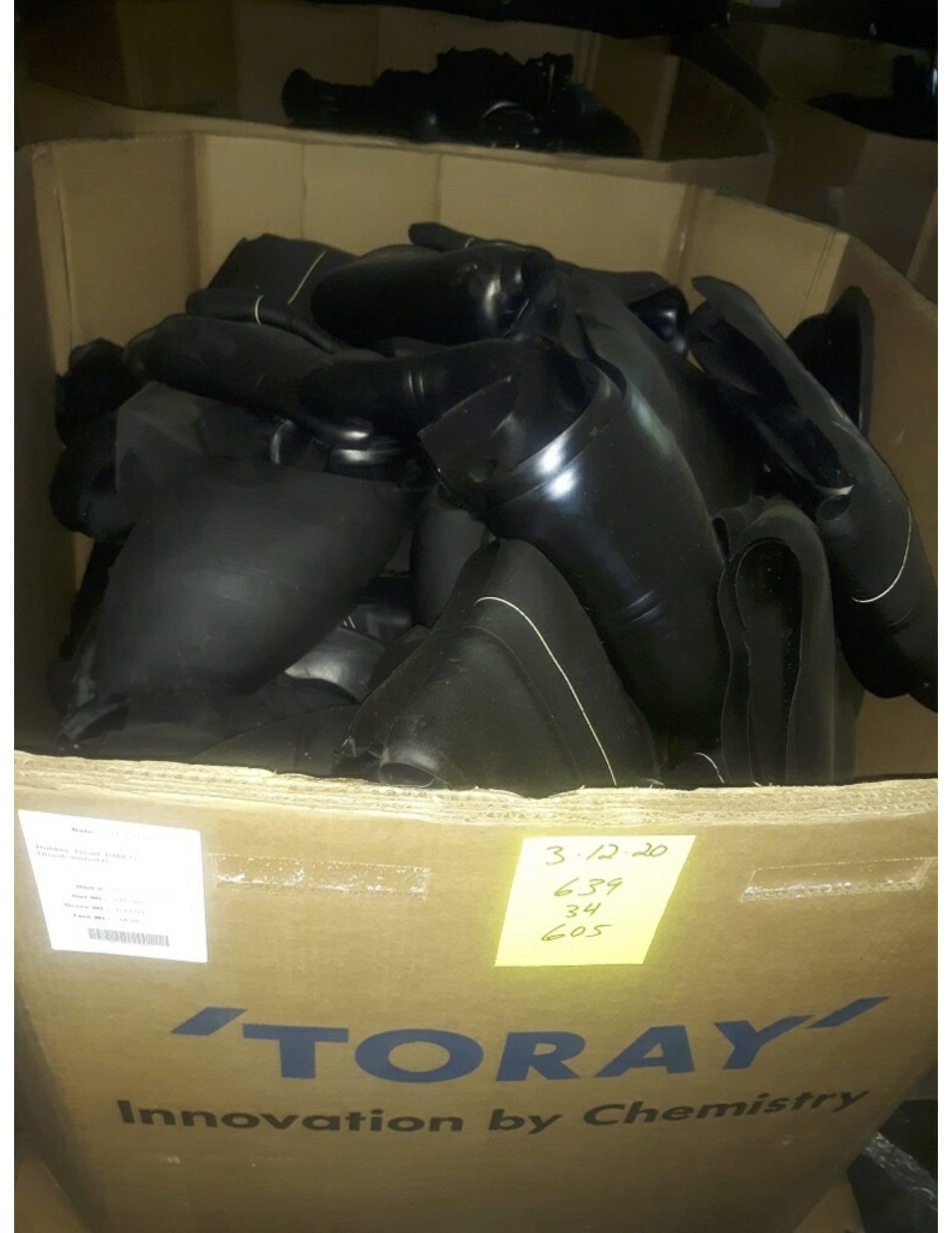 Tire tread compound off grade. Unvulcanized, uncured tread rubber.